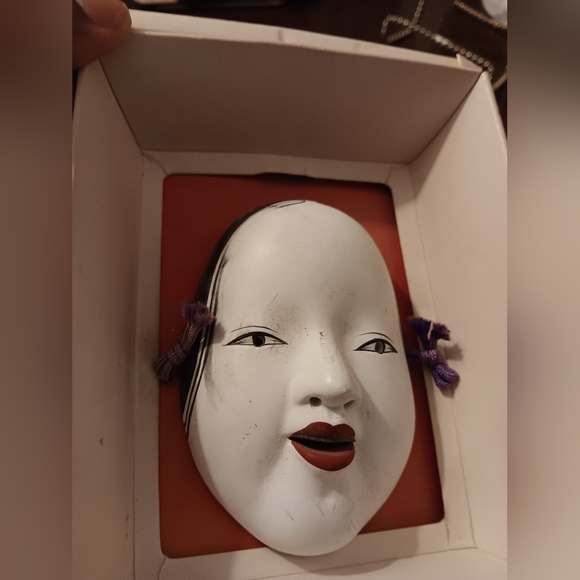 Nohmen | Wall Decor | Mini Japanese Pottery Noh Mask Nohmen Female ...